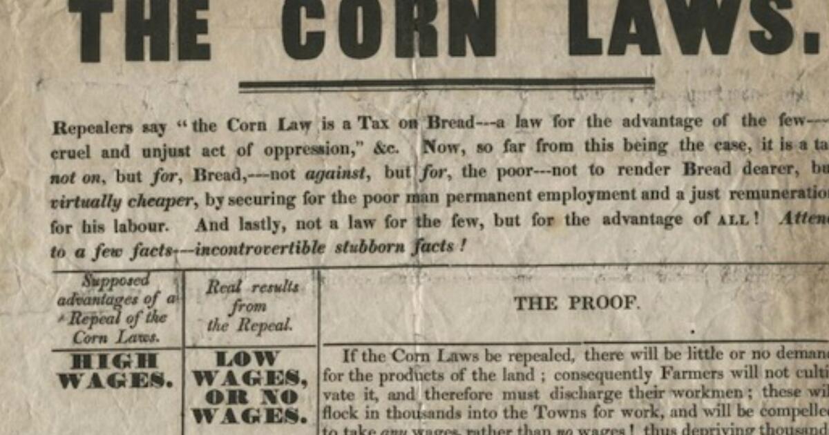 Fuelling the Debate: The English Corn Law returns, the Corn Laws and ...