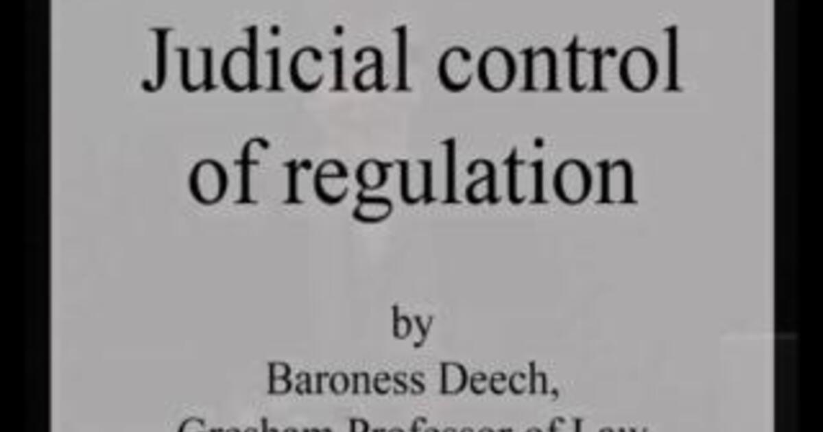 Judicial control of regulation