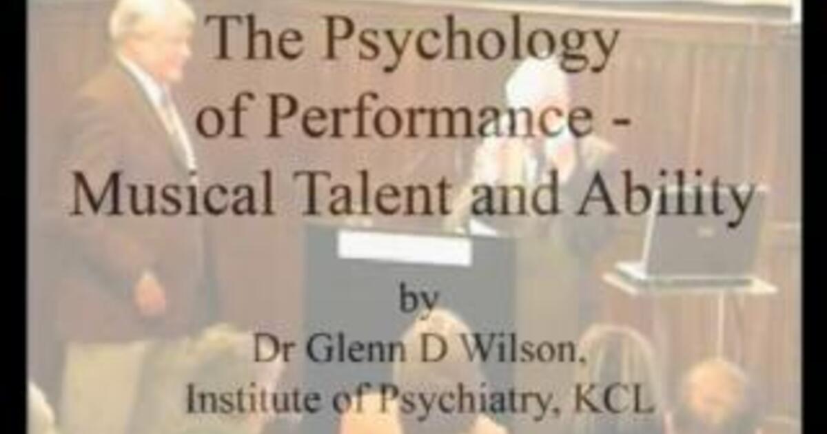Musical Talent and ability