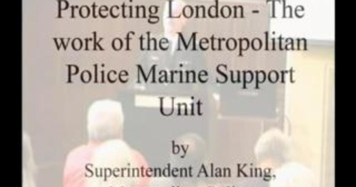 Protecting London: The work of the Metropolitan Police Marine Support Unit